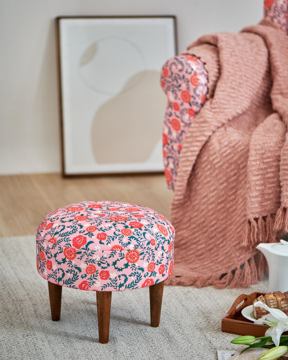 Begum Foot Rest - Earthy Floral