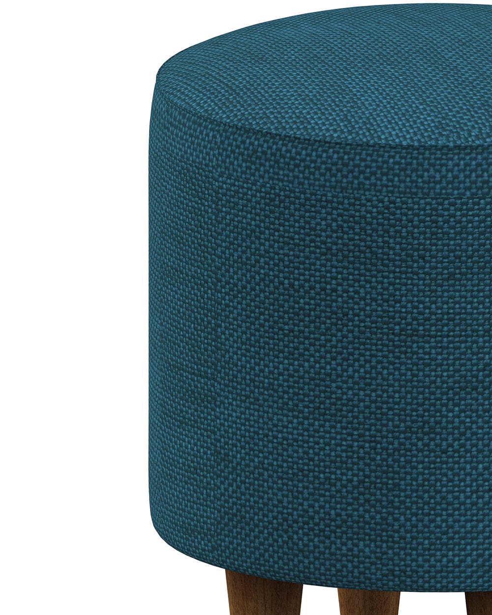 French Pouffe - Mediterranian Blue